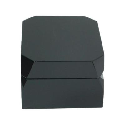 China Black Watch Storage Case Wooden Watch Case Box Glossy With Velvet Lining Custom Size for sale