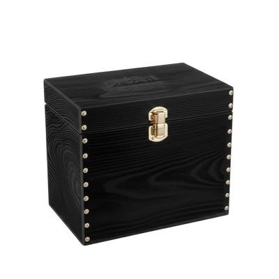 China Modern Design 6 Slots Custom Wood Watch Box Rectangle Wooden Watch Case Box for sale