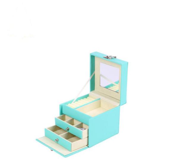 Quality Portable PU Leather Travel Jewelry Box Organizer with Customizable Multi-layer for sale