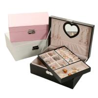 Quality Large Pu Leather Jewelry Box with Velvet Interior for Luxury Jewelry Storage and for sale