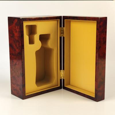China High Luxury Wine Box Custom  Whiskey Champagne Storage Packing Box Piano Lacquer Wooden Box for sale