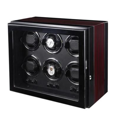 China Luxury Auto Watch Winder Box Safe With 6 Programmable Rotors for sale