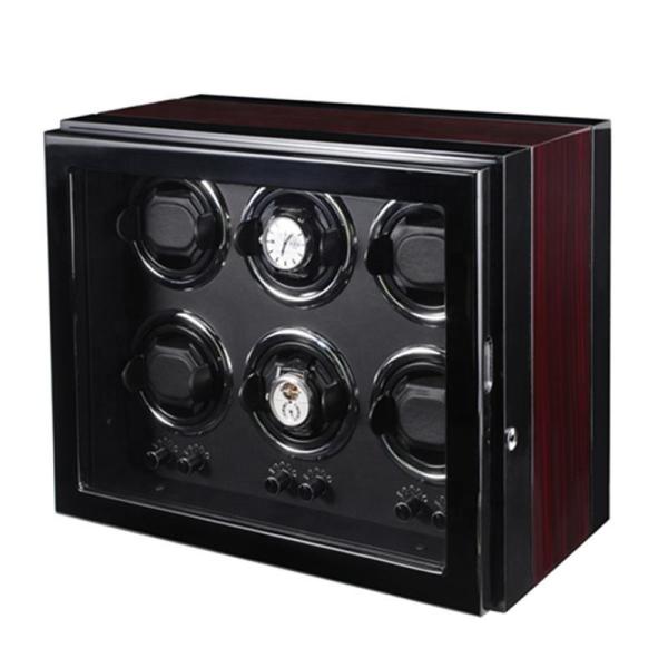 Quality Luxury Auto Watch Winder Box Safe With 6 Programmable Rotors for sale