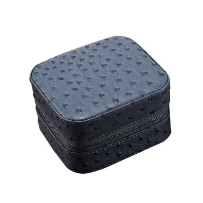 China 2 Slots Luxury PU Leather Watch Display Box with Zipper for Secure Storage for sale