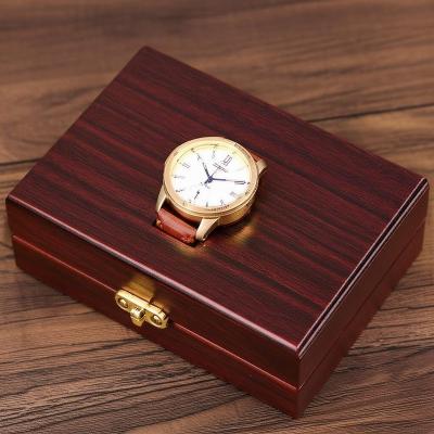 China Square Vintage Watch Display Case With Matte Finish Velvet Lining Drop Proof for sale