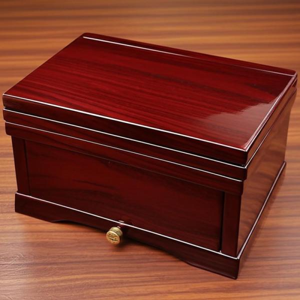 Quality Custom Luxury Wooden Watch Box with Drawer High Glossy Red Finish for Storage for sale