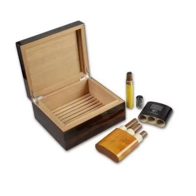 China Premium Wooden Cigar Box Handcrafted Storage Case for Cigar Enthusiasts for sale