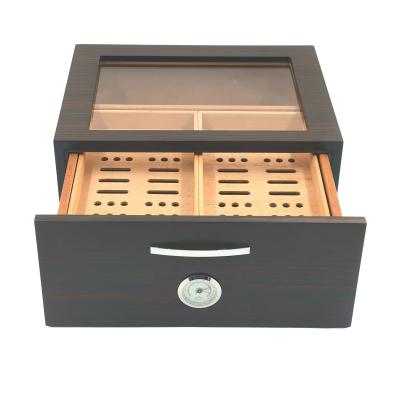 China Walnut Wood Cigar Box Premium Solid Wood Storage for Luxury Cigar Collections for sale