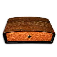 China Custom Solid Wood Cigar Humidor 50 Cigar Capacity with Piano Finish for B2B Wholesale for sale