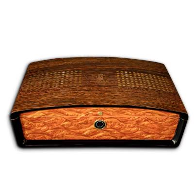 China Laser Engraved Solid Wood Cigar Case B2B Bulk Supply with Logo Personalization for sale