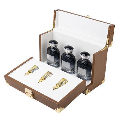 China Custom Logo PU Leather Perfume Gift Box with EVA Lining for Luxury Storage & Display for sale