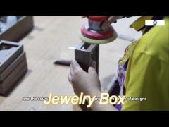 custom hexagonal jewelry earring ring box with high glossy lacquer wood jewelry box