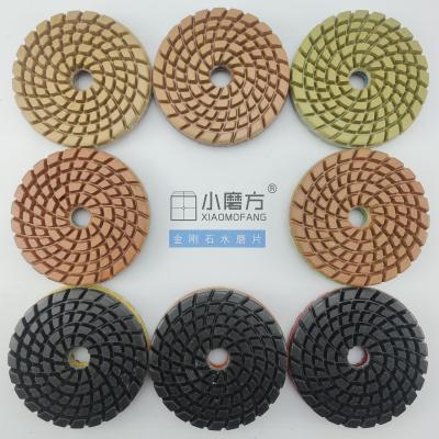 China 100 mm diamant natte hars polijstblok voor graniet en marmer Xiaomofang Volledige betaling Te koop