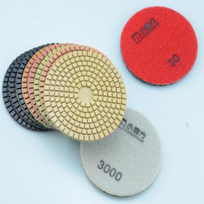 China Steenmarmer Granit 7-stap Diamanten Polijst Pads 50-3000 Grit Duurzaam en Cup Design Te koop