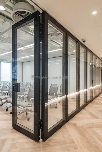 Quality Customizable Movable Glass Partition Walls With Aluminum Frame for sale