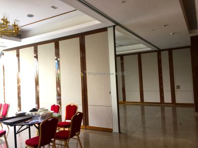 China Aluminum Track and Roller Movable Partition Wall with Last Panel Closure Telescopic Sleeve Panel Class A Fire Rating for sale