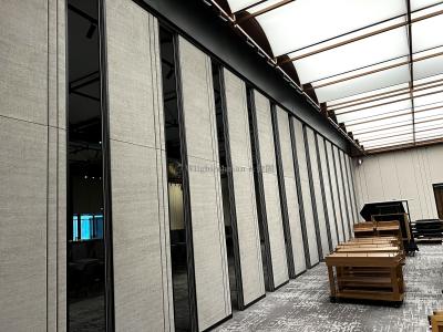 China 85mm Thickness Banquet Hall Partition Wall Customizable Featuring Track Roller Seal Strip for Versatile Room Separation for sale