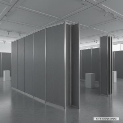 China Magnetic Sealing System Operable Partition Wall MDF Board Surface Tailored for Exhibition Centers Easy Space Separation for sale