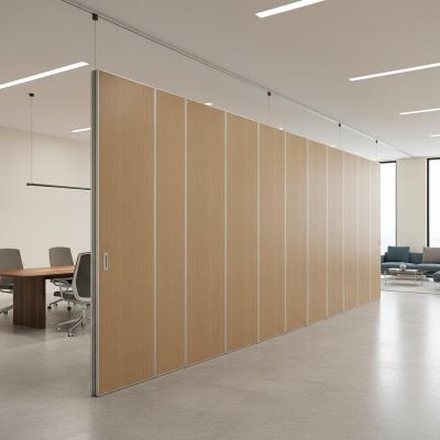 China Class A Fire Rating Operable Partition Wall Manual Operation MDF Board Surface Suitable for Office and Conference Room for sale