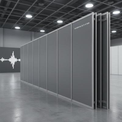 China Soundproofing Up To 43 50dB Movable Partition Wall Featuring Telescopic Sleeve Panel Last Panel Closure for Exhibition Centers for sale