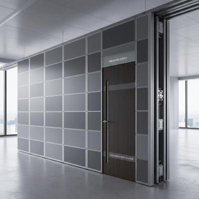 China Telescopic Sleeve Panel Last Panel Closure Movable Partition Wall Fire Rating Class A Door Within Door Decided By Customer Offering Space Management for sale