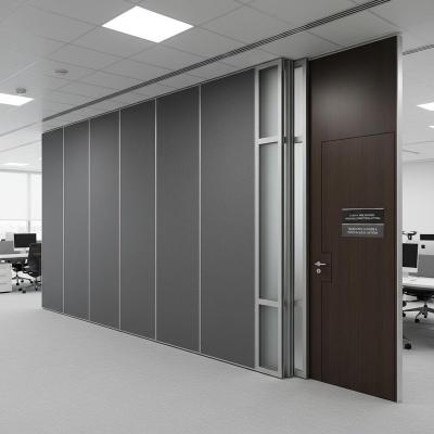 China Class A Fire Rating Movable Partition Wall Featuring Telescopic Sleeve Panel Last Panel Closure and Door Within Door Option Decided By Customer for Office for sale