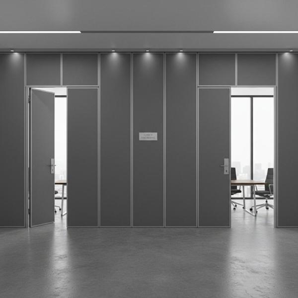 Quality Single Or Double Door Folding Partition Wall Offering Class A Fire Rating Designed for Conference Rooms and Space Division for sale