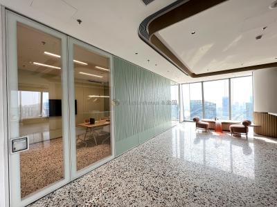 China Floor To Ceiling Fixed Installation Aluminum Frame Glass Partition Customizable Height Designed For Space Management And Aesthetic Appeal for sale