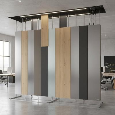 China Integrated Floor And Ceiling Locks Vertical Lifting Partition Wall In Multiple Colors And Finishes Designed For Space Division for sale