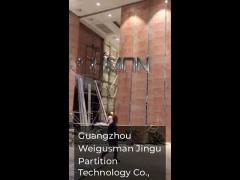 6000-12000mm panel width folding partition wall with aluminum track and roller