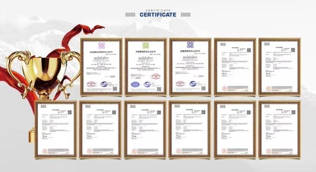 ISO and CE certification documents