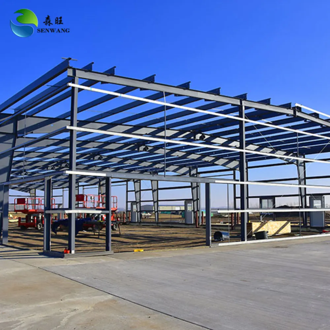 Steel structure warehouse interior space