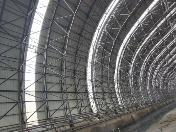 Quality Large Span Space Truss Structure Building , Lightweight Steel Warehouse Shed for sale