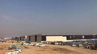 China 120km/h Wind Resistant Steel Structure Warehouse with H Steel Frame for sale