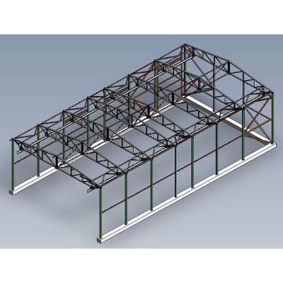 China Customized Steel Structure Workshop with Engineer On Site Installation and Galvanized Steel Sheet EPS Sandwich Panel for sale