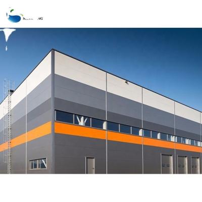 China Customized Economical Large Space Metal Frame Warehouse Industrial Prefab Steel Structure Building With Aluminum Alloy Window for sale