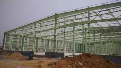 China Steel Structure Warehouse with H Steel Frame and Fiberglass Wall Cladding for sale