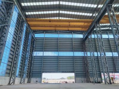 China Durable Prefabricated Steel Structure with Q355B Welded H Section Steel and Q235B Circular Steel Pipe for Vertical and Horizontal Support for sale