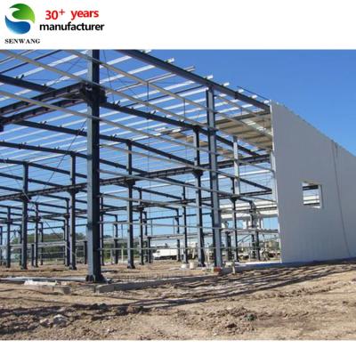 China Single Color Steel Plate Wall Cladding Steel Structure Warehouse with Punching Processing Service and Sandwich Panel Door for sale
