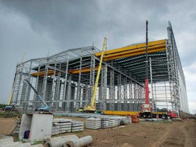 China Durable Steel Structure Warehouse with Single Steel Sheet Roofing and Single Color Steel Plate Wall Cladding Hot Dipped Galvanizing for sale