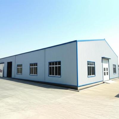 China 12% Roof Pitch Steel Structure Warehouse with Bolted Installation Method and Q355B Low Carbon Steel Aluminum Alloy Window for sale