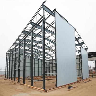 China Customized Steel Structure Workshop with Engineer On Site Installation and Galvanized Steel Sheet EPS Sandwich Panel for sale