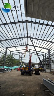 China Customizable Steel Frame Warehouse with SA 2.5 Shot Blasting Level and 50 Years Service Life for Fast Install for sale