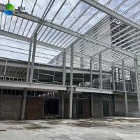 China Cutting processing service manufacturing workshop designed with outer inner gutter drainage system and down pipe ensuring drainage for sale