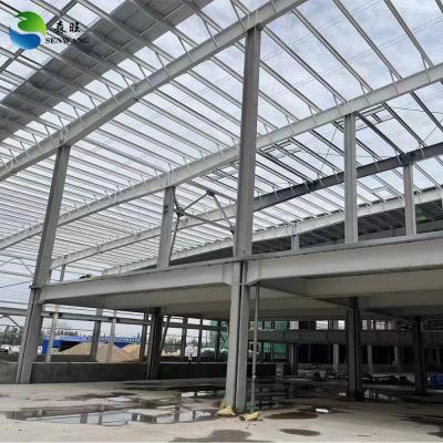China Steel Structure Warehouse with Low Carbon Steel Q235 Q345 Main Frame for 50-Year Design Service Life and Anti-corrosion Paint Protection for sale