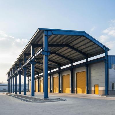 China 9 Points Seismic Resistant Steel Structure Warehouse with Custom Drawing Plan and Anti-corrosion Paint Coating for sale