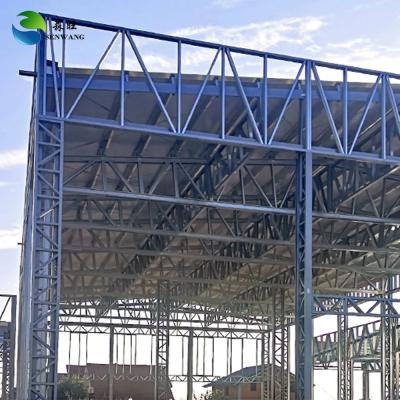 China Steel Structure Warehouse with 50 Years Structural Warranty Sandwich Panel Heat Insulation and 100 Tons Crane Capacity for sale
