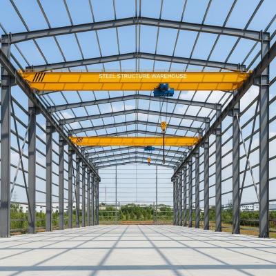 China 30000ton Year Steel frame warehouse with Bracing Steel Pipe durable structure large capacity industrial storage solution for sale