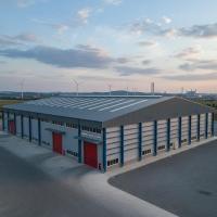 Quality Wind Load 0.35 kN/m² and Earthquake Resistance Grade 8 Steel Structure Warehouse for sale