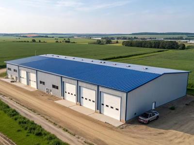 China Bolt Connection Steel Structure Warehouse with Long-span Grid Structure and Painted Surface for Industrial Storage for sale